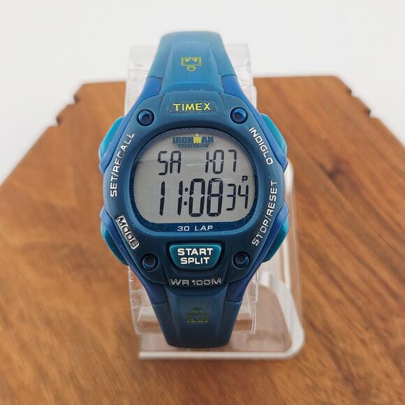 Timex | Accessories | Timex Womens Digital Watch Teal Blue Sporty Timer ...